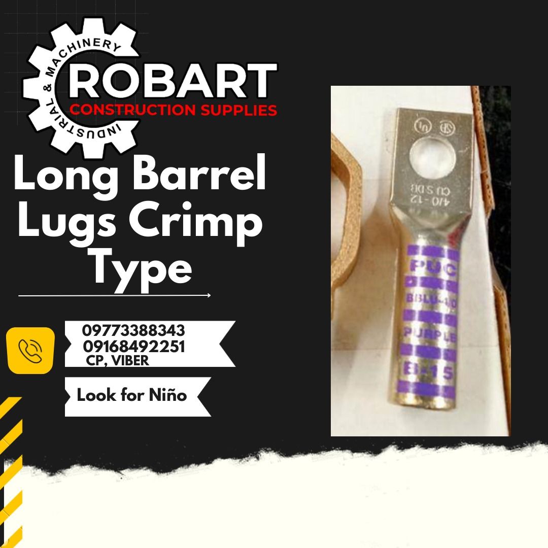 Long Barrel Lugs Crimp Type, Commercial & Industrial, Construction ...