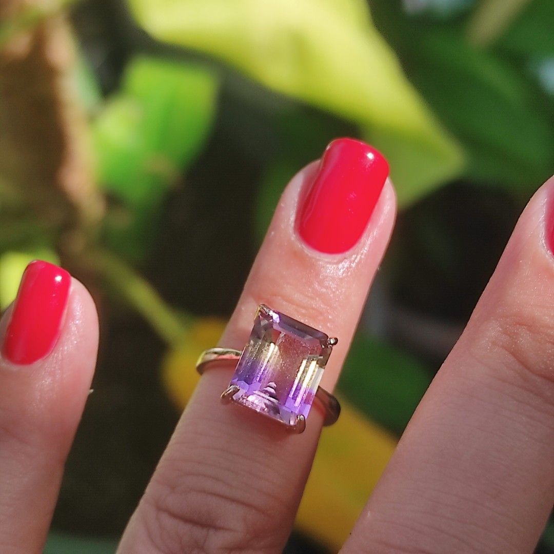 Luxurious Rose Gold Emerald Cut Approx 5 Carat Enga Ring in Sterling ...