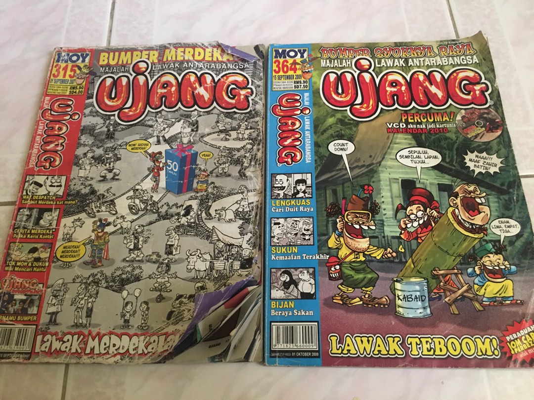 Majalah Ujang isu 315 & 364 Bumper Merdeka & Raya, Hobbies & Toys ...