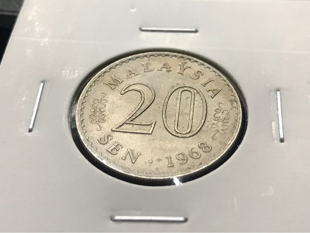 Malaysia 20 sen 1968 parliament duit lama syiling, Hobbies & Toys, Collectibles & Memorabilia ...