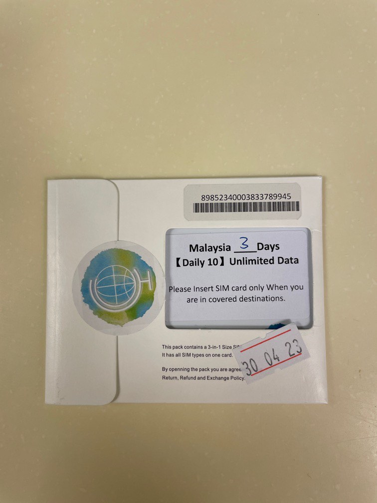 Malaysia unlimited data 3 days SIM card , Mobile Phones & Gadgets ...