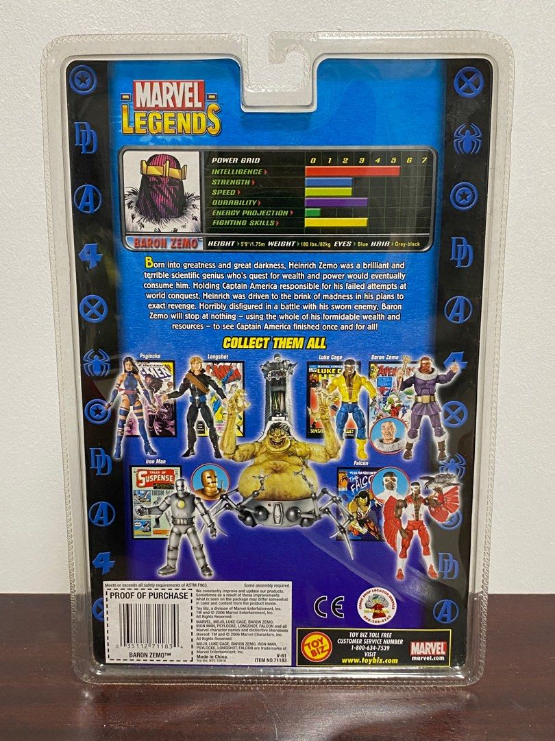 Marvel Legends Baron Zemo Mojo Series, Hobbies & Toys, Toys & Games on ...