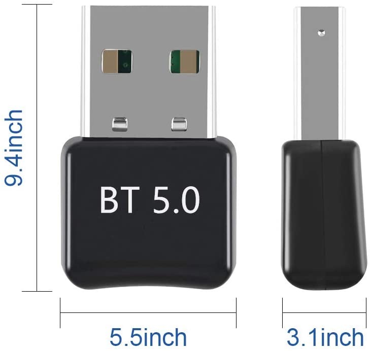Maxesla USB Bluetooth 5.0 Adapter Dongle Wireless Bluetooth Transmitter ...