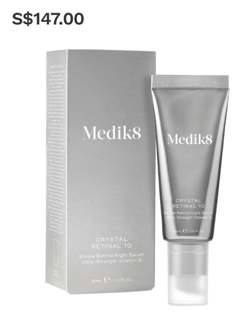 Medik 8 Crystal 10 Retinal cream, Beauty & Personal Care, Face, Face ...