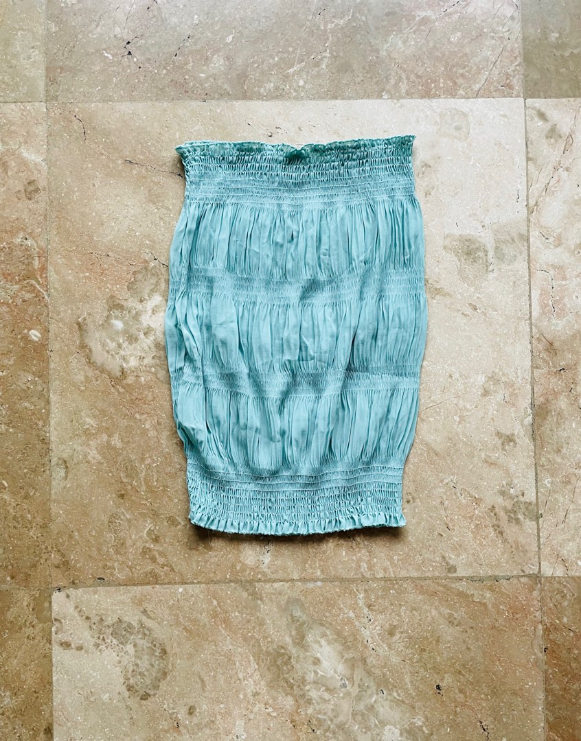 Mint Green Tube Top, Plain, Women's Fashion, Tops, Others Tops on Carousell