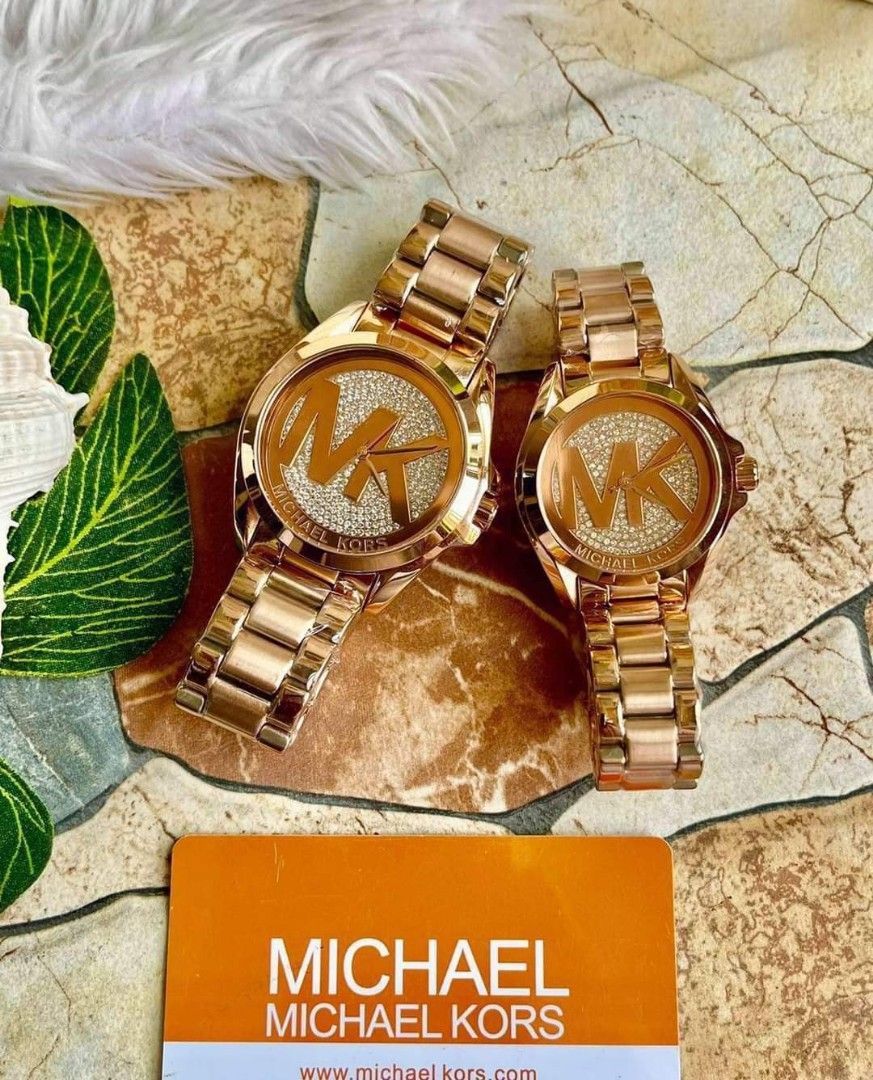 MK LOGO FULL STONE COUPLE WATCH, Women's Fashion, Watches & Accessories ...