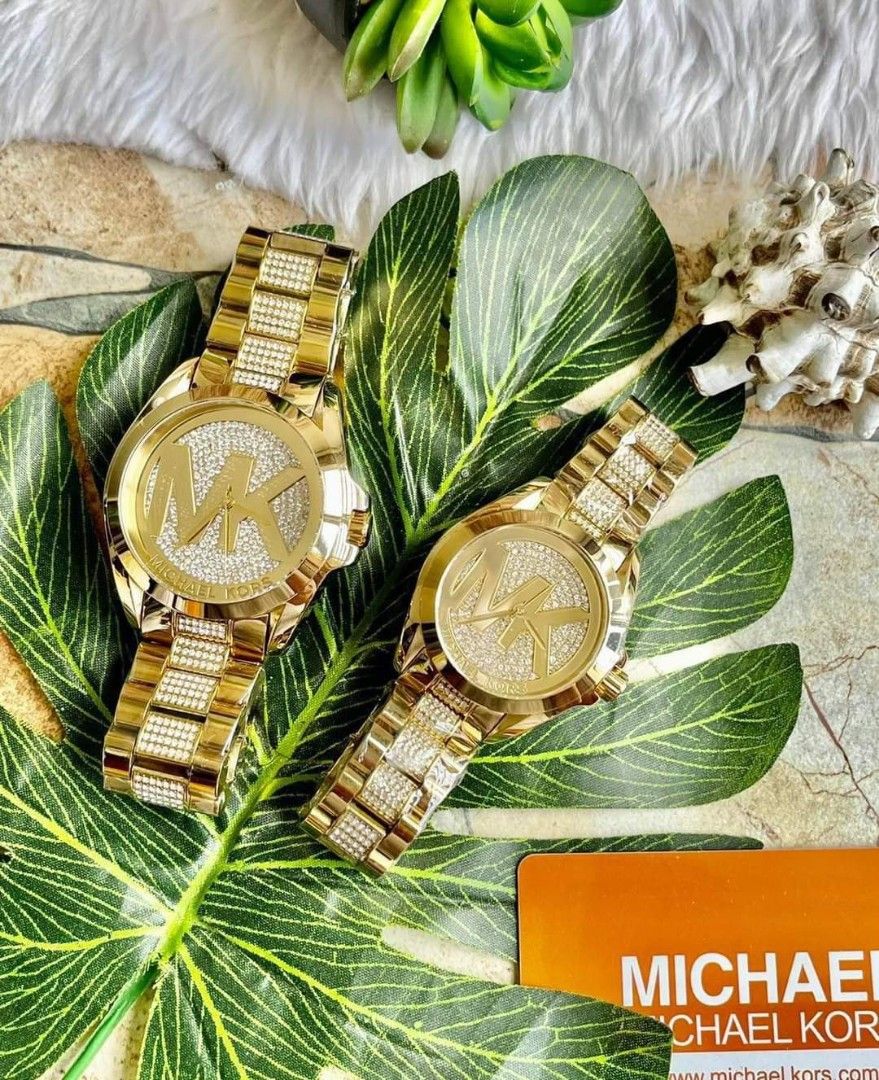 MK LOGO FULL STONE COUPLE WATCH, Women's Fashion, Watches & Accessories ...