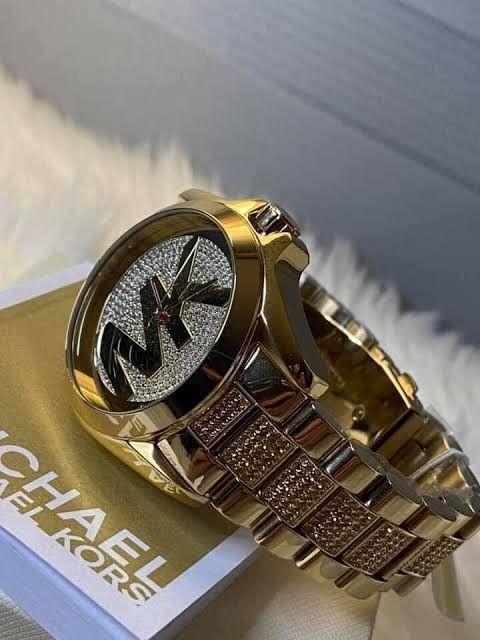 MK LOGO FULL STONE COUPLE WATCH, Women's Fashion, Watches & Accessories ...