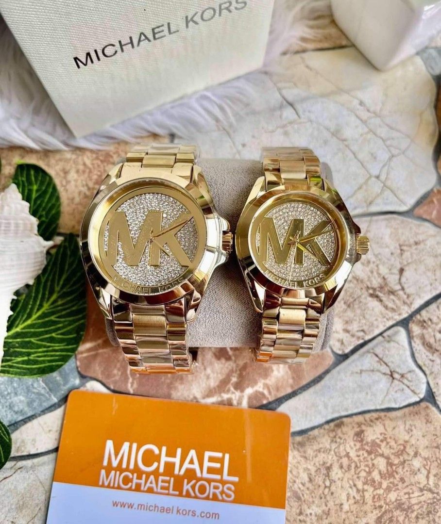 MK LOGO FULL STONE COUPLE WATCH, Women's Fashion, Watches & Accessories ...