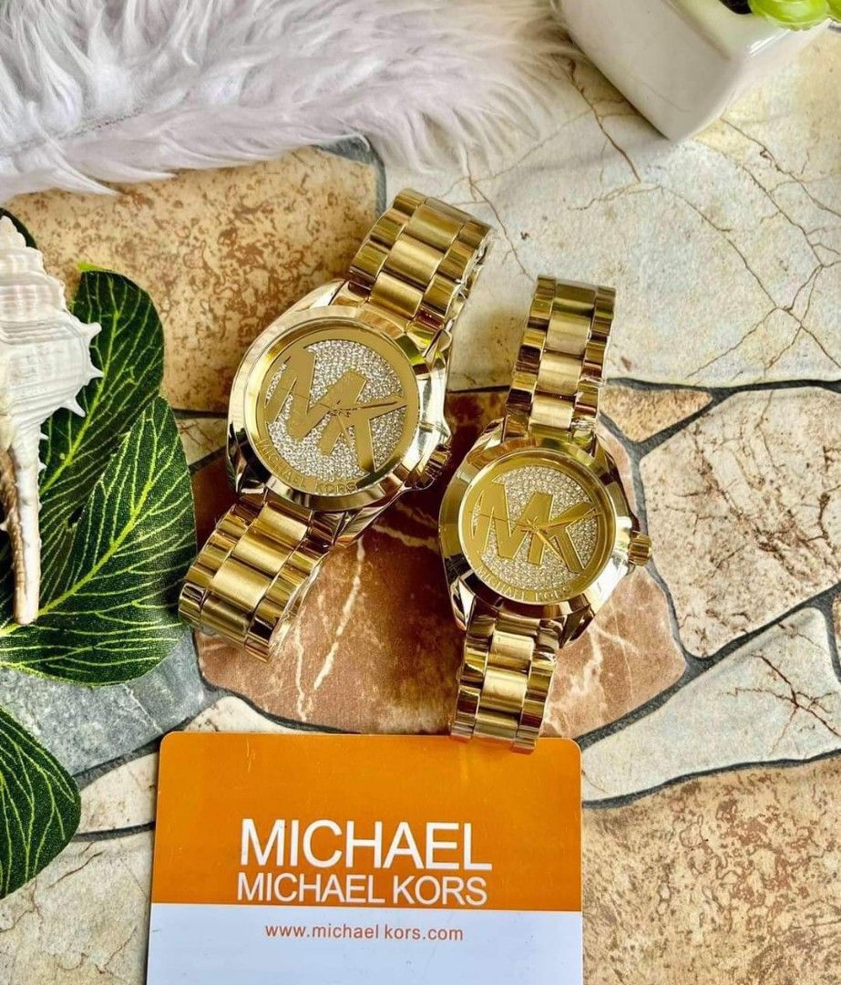 MK LOGO FULL STONE COUPLE WATCH, Women's Fashion, Watches & Accessories ...