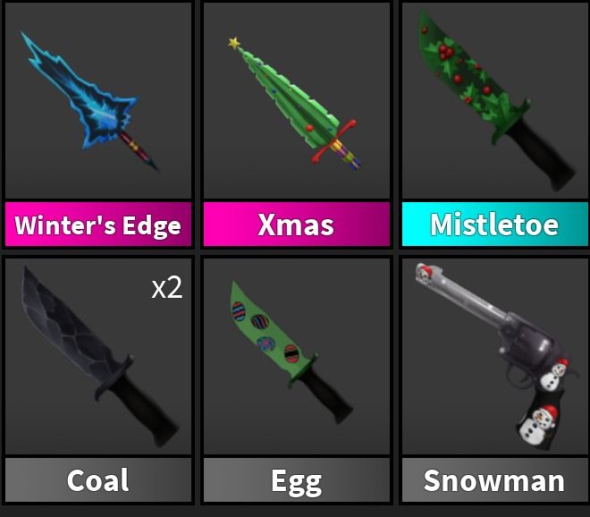 MM2 LOW TIER CHRISTMAS WEAPONS, Video Gaming, Gaming Accessories, In ...