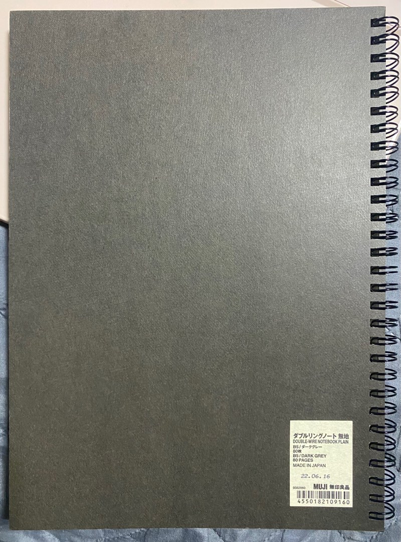 Muji Double-Wire B5 Plain Notebook, Hobbies & Toys, Stationary & Craft, Stationery & School ...