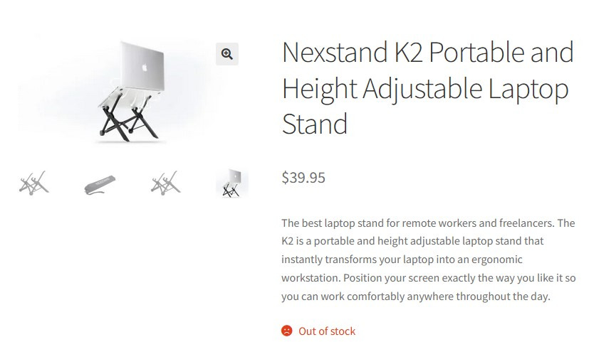 Nexstand K2 Portable and Height Adjustable Laptop Stand, Computers ...
