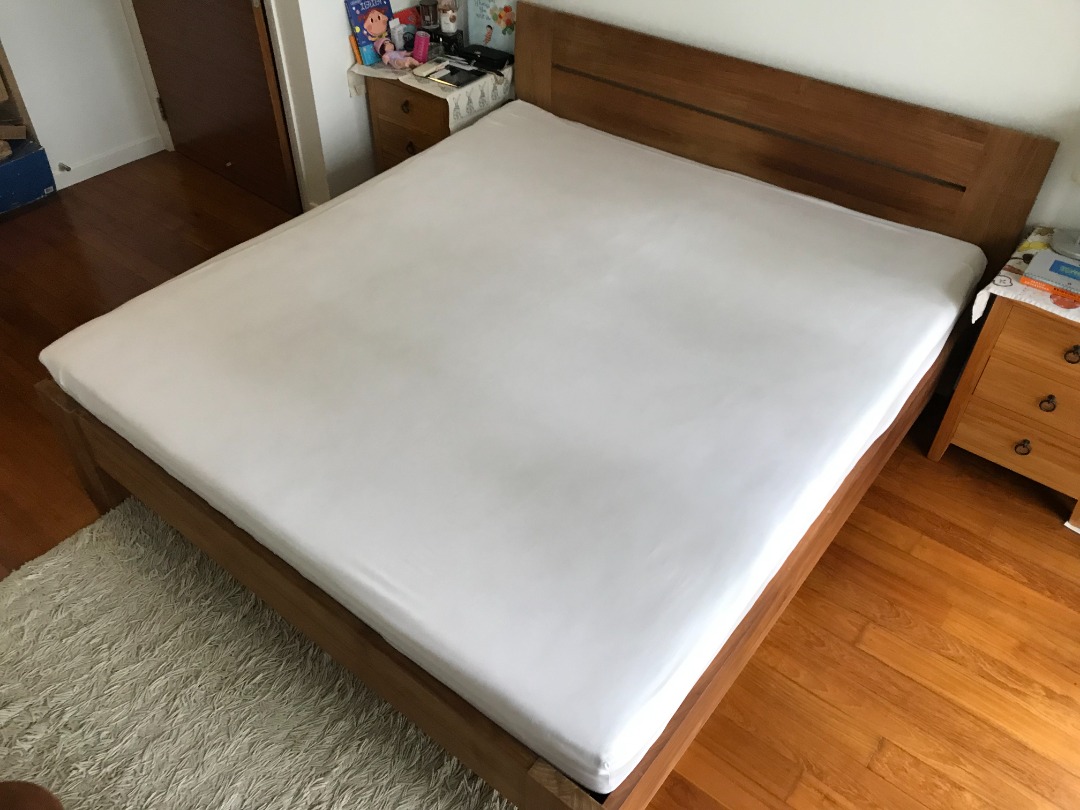 Nomad Home Teak Maya Bed Frame (EU king), Furniture & Home Living ...