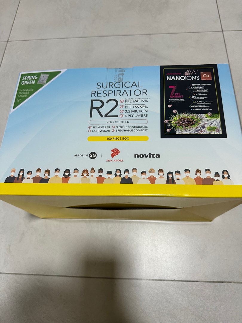 Novita R2 Surgical Respirator, Health & Nutrition, Face Masks & Face ...