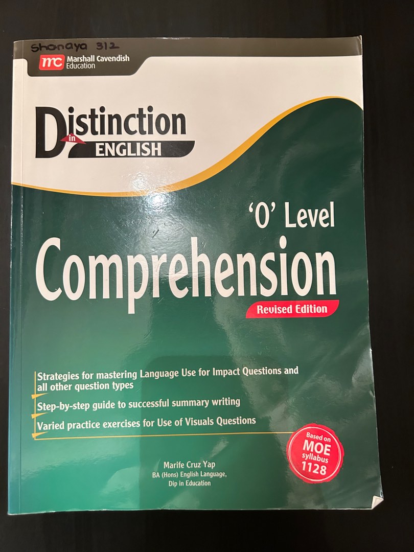 O Level Comprehension- Distinction in English, Hobbies & Toys, Books ...