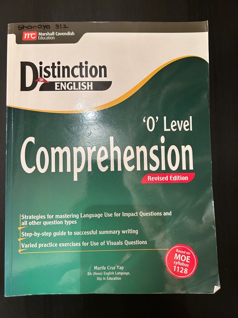 O Level Comprehension- Distinction in English, Hobbies & Toys, Books ...