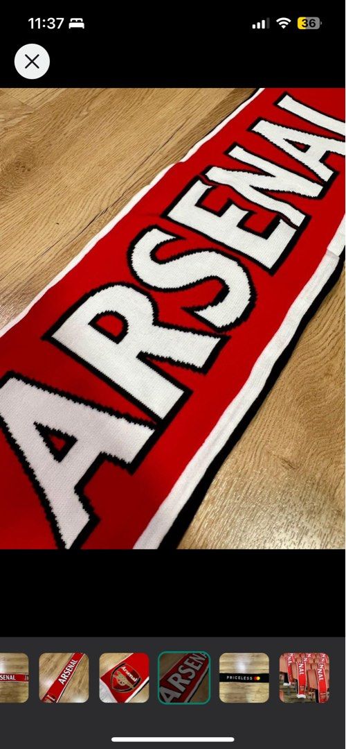 Official Arsenal Scarf, Sports Equipment, Other Sports Equipment and ...