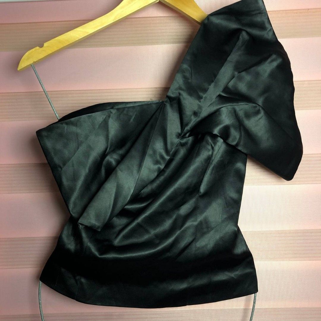 One Shoulder Formal Top, Women's Fashion, Tops, Blouses on Carousell