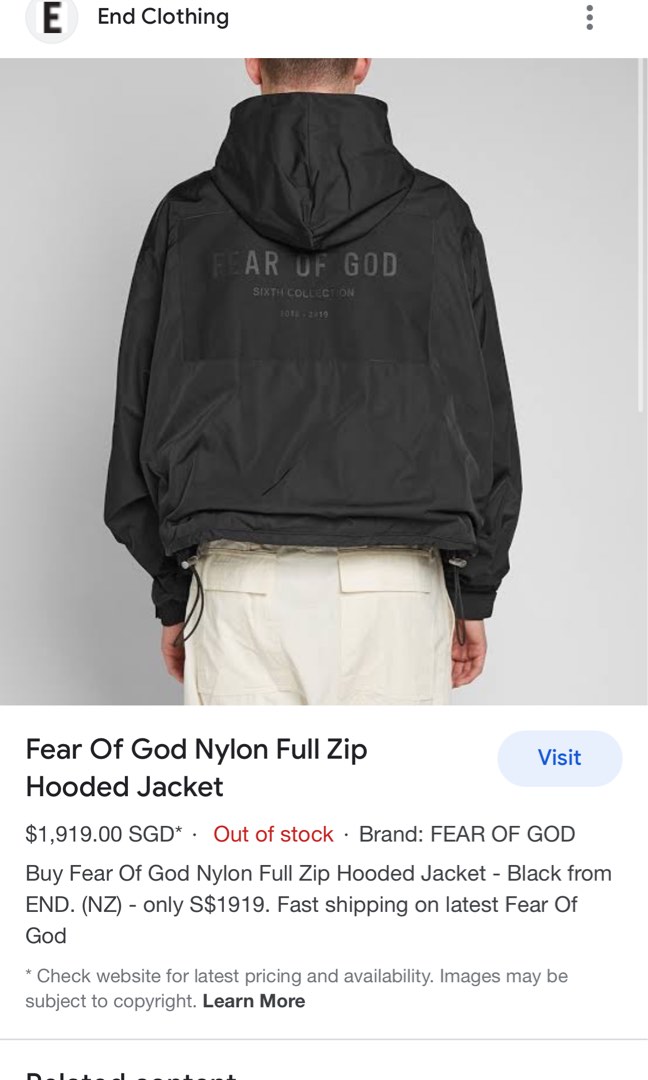 Original FOG, Men's Fashion, Coats, Jackets and Outerwear on Carousell