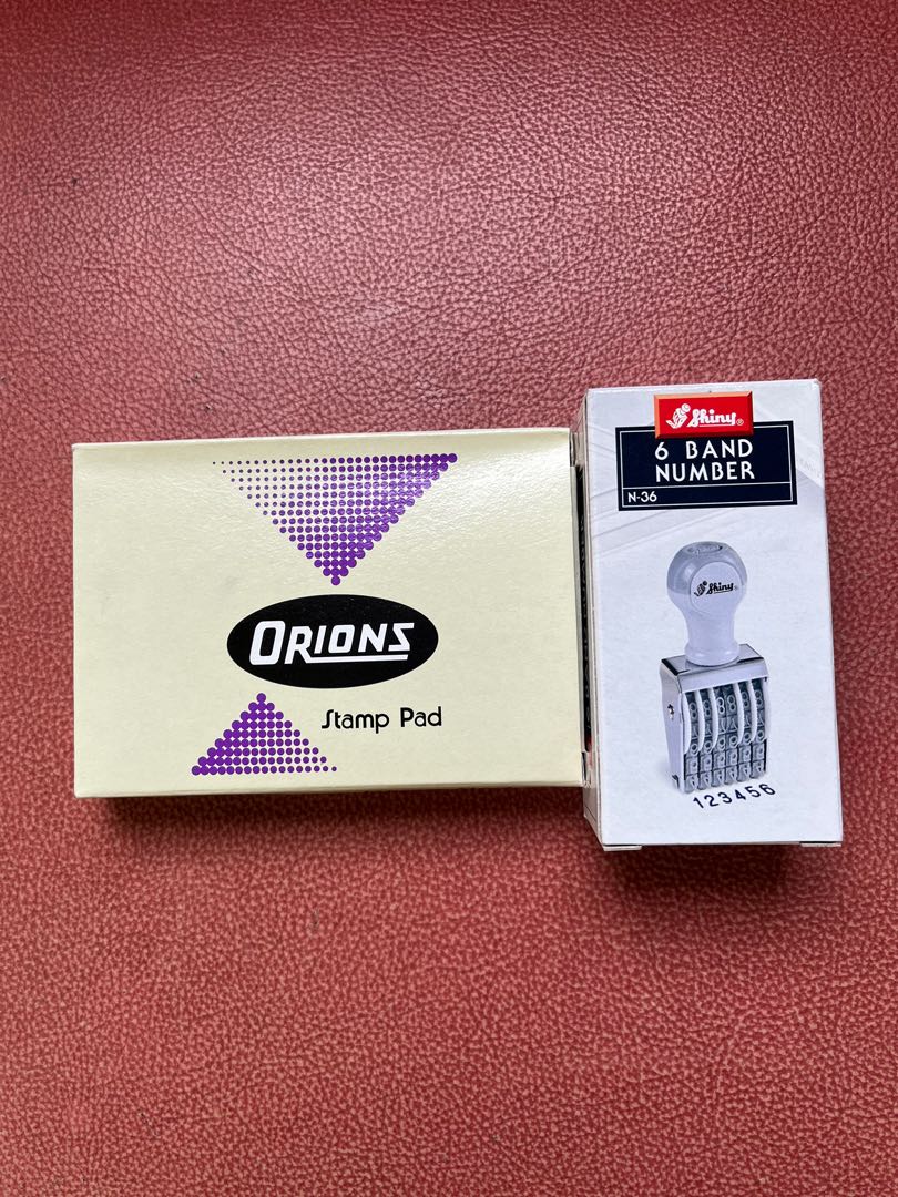 Orions Stamp Pad with Free Number Stamp, Hobbies & Toys, Stationary ...
