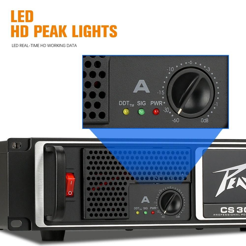 peavey cs3000 audio amplifier two channels 8 ohm 650 watt h category professional stage ...