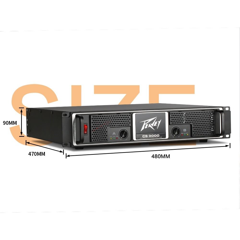 peavey cs3000 audio amplifier two channels 8 ohm 650 watt h category professional stage ...