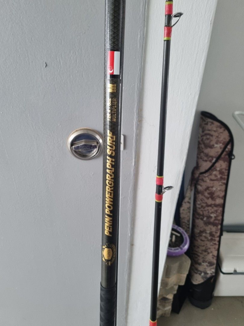 Penn Powergraph Surf Rod Multiplier 12ft, Sports Equipment, Fishing on ...