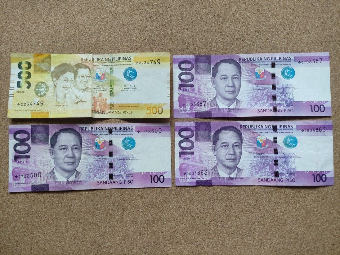 Philippine Banknotes | Starnotes 500 and 100s, Hobbies & Toys ...