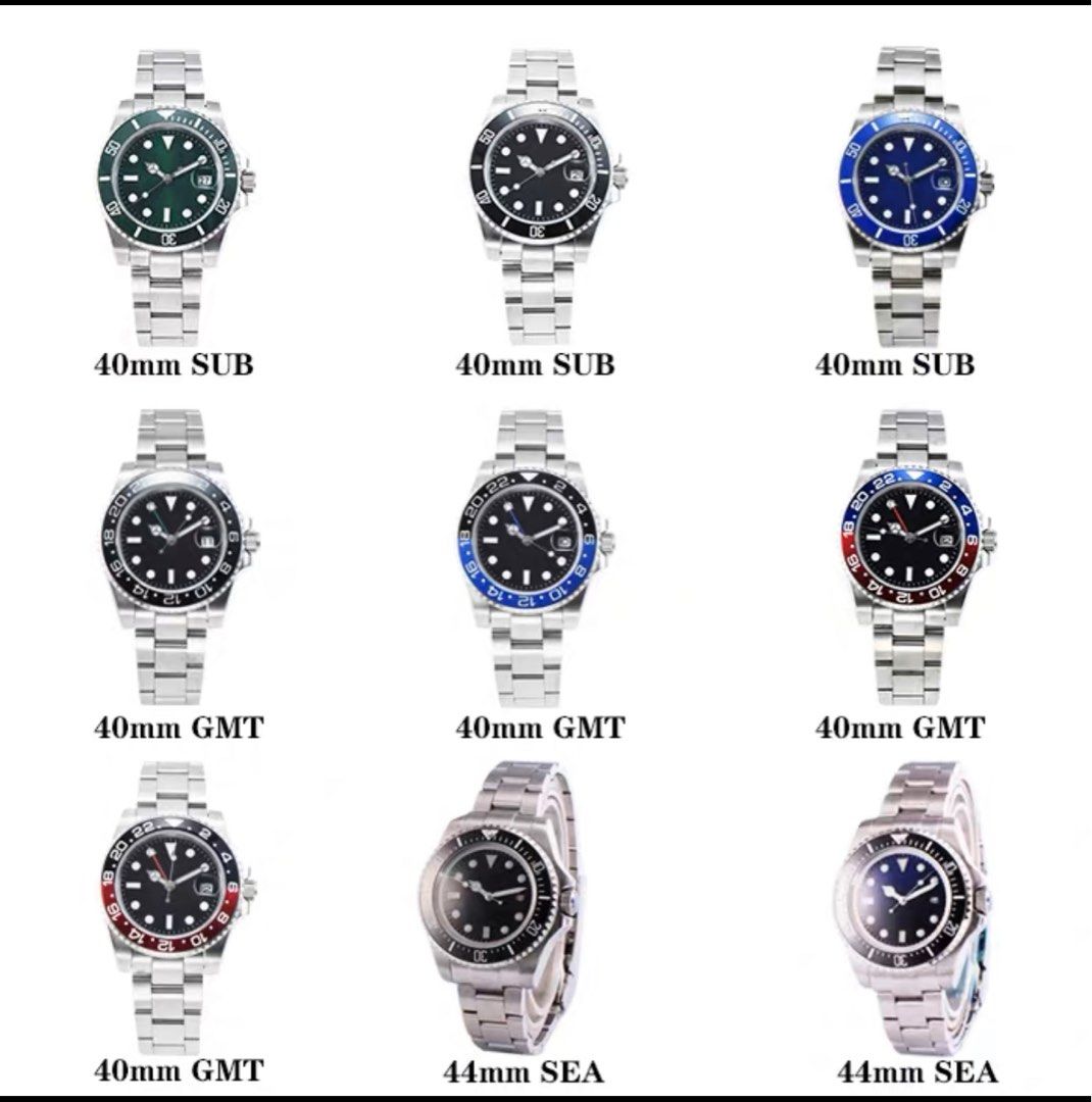 Plain no logo minimalist design custom Seiko mod style 40mm gmt ...