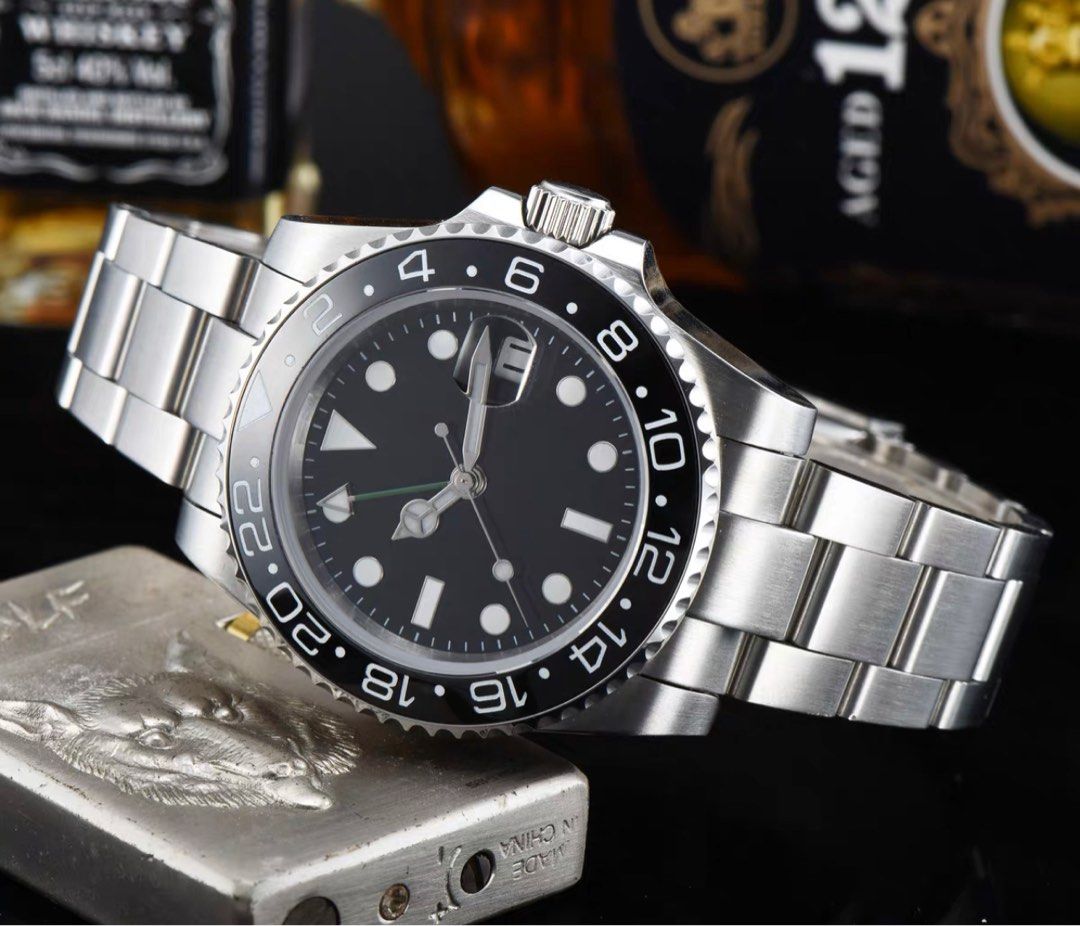 Plain no logo minimalist design custom Seiko mod style 40mm gmt ...