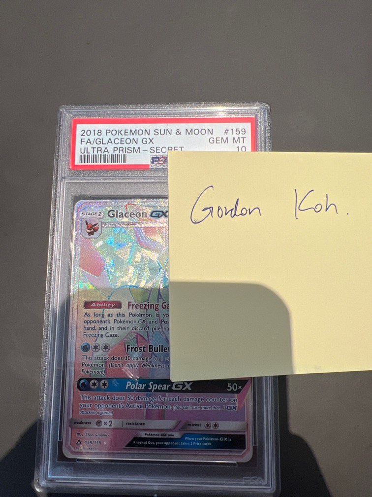 Pokemon Glaceon GX PSA10 Ultra Prism, Hobbies & Toys, Toys & Games on Carousell