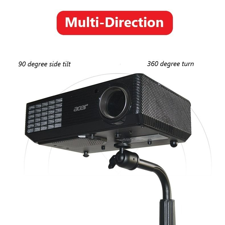 Projector Stand Metal Base Portable Adjustable Height Extendable Tripod ...