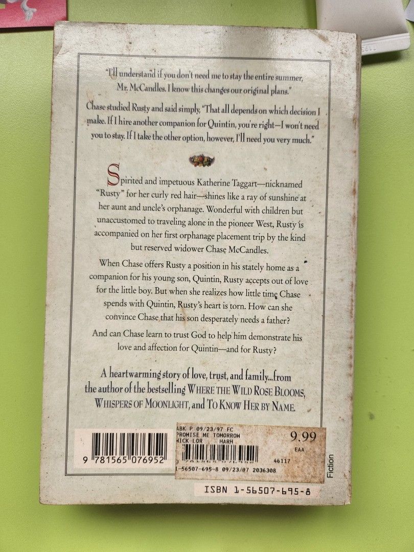 Promise Me Tomorrow by Lori Wick, Hobbies & Toys, Books & Magazines ...