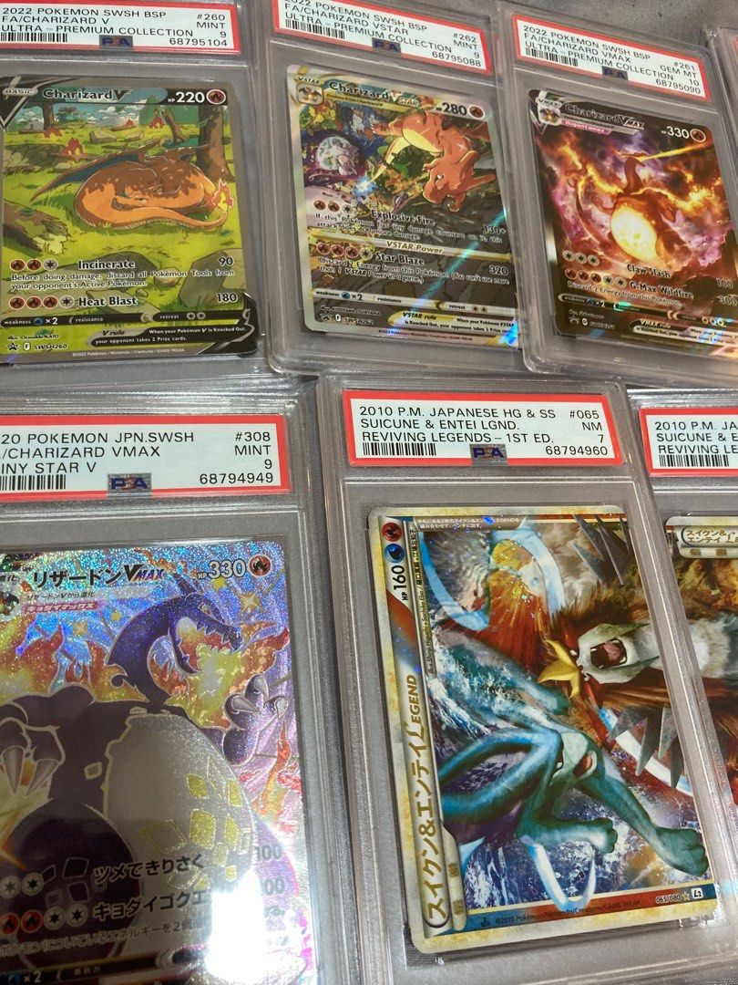 PSA 10 and 9 pokemon cards charizard rayquaza trainer, Hobbies & Toys ...