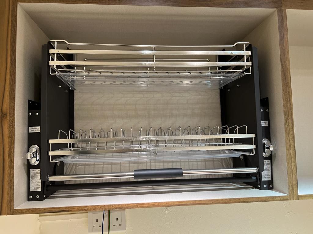 Pull Down Dish Rack 304 Stainless Steel for kitchen cabinet, Furniture ...