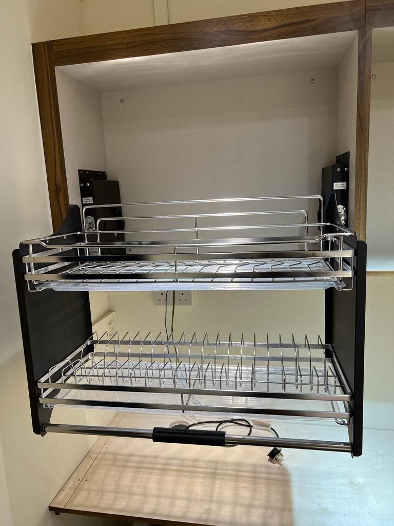 Pull Down Dish Rack kitchen cabinet, Furniture & Home Living, Bathroom & Kitchen Fixtures on ...