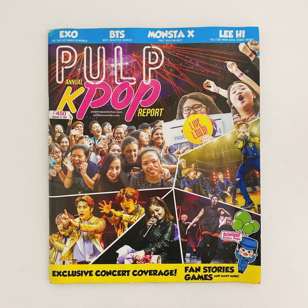 PULP Annual Kpop Report Magazine (BTS, EXO, MONSTA X, LEE HI), Hobbies ...