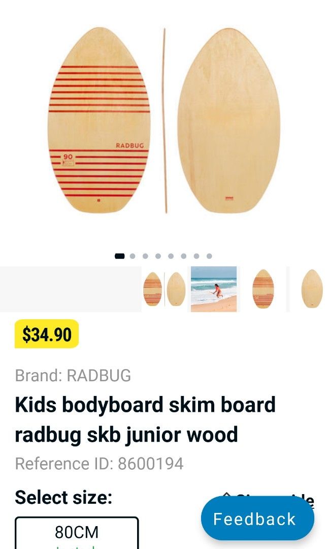 Radbug skim board (decathlon), Sports Equipment, Sports & Games, Water ...