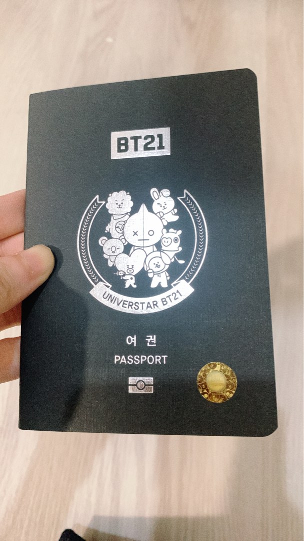 Rare BT21 BTS Passport Notebook LINE Friends Japan, Hobbies & Toys ...