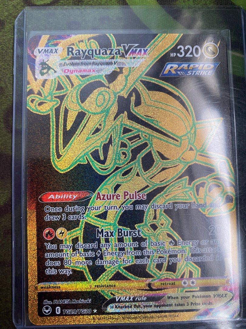 Rayquaza Vmax ( Secret Rare ) - Gold, Hobbies & Toys, Toys & Games on ...