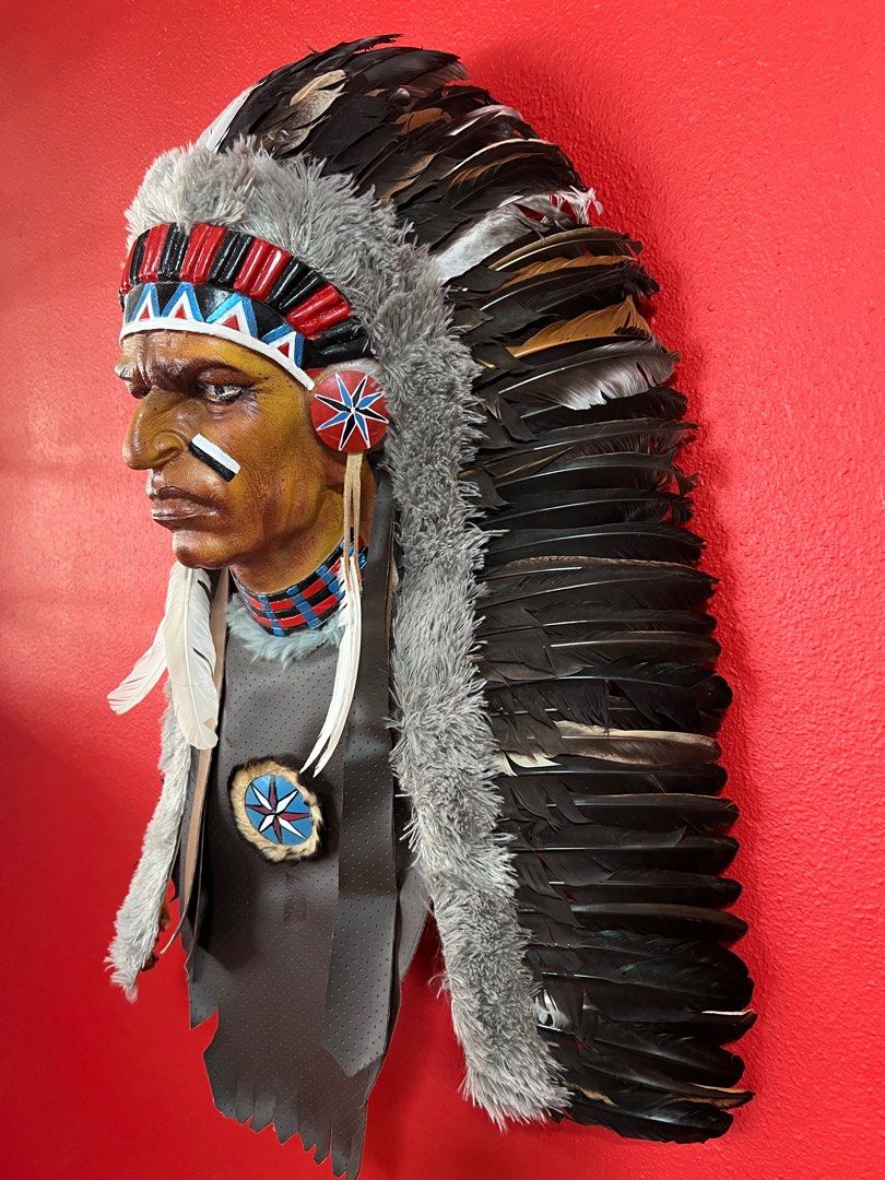 Red indian (Apache ) Male with dream catcher, Furniture & Home Living ...