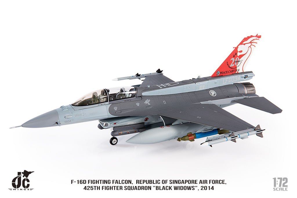 (CLEAR STOCK) RSAF F16 PC2 DIECAST PLANE 1:72 JC WINGS, Hobbies & Toys ...