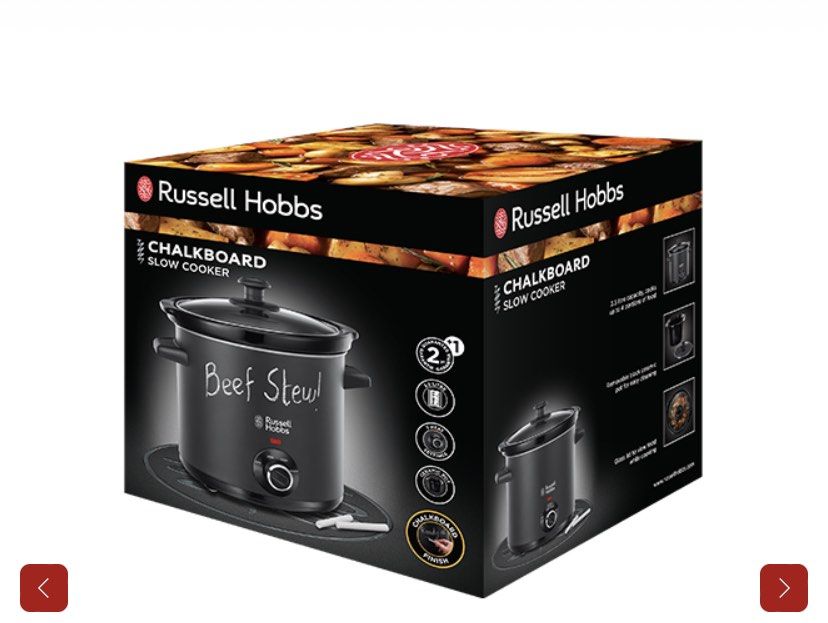 Russell Hobbs Chalkboard Slow Cooker 24180-56, TV & Home Appliances ...
