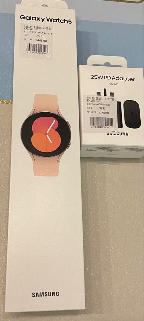 Samsung Galaxy Watch 5 + Samsung 25W PD Adapter, Mobile Phones ...