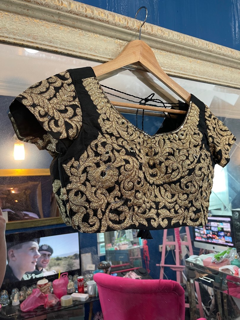 Sari brocade top, Women's Fashion, Tops, Sleeveless on Carousell