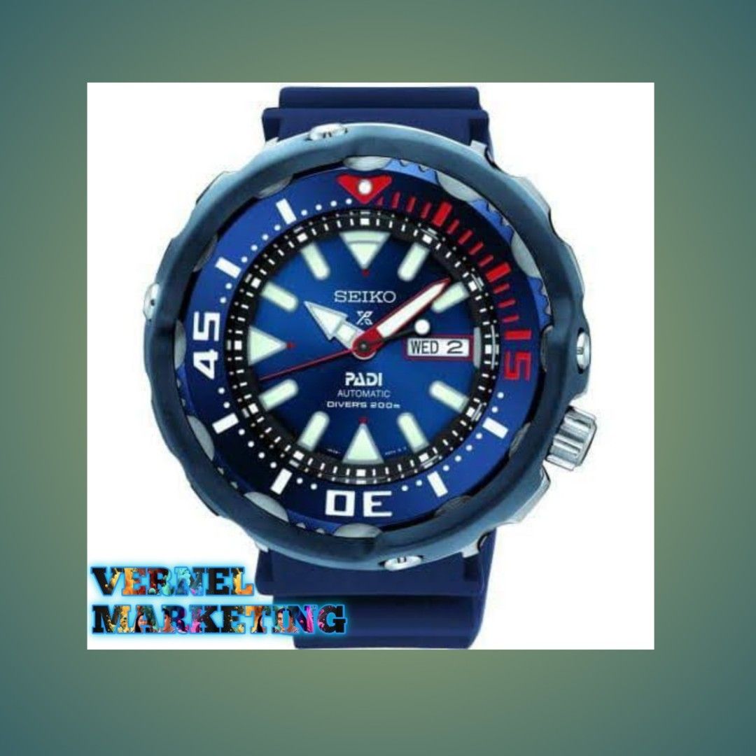 SEIKO MONSTER TUNA BLUE OVERSIZE WATCH MADE IN JAPAN, Men's Fashion ...