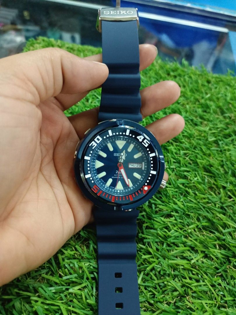 SEIKO MONSTER TUNA BLUE OVERSIZE WATCH MADE IN JAPAN, Men's Fashion ...
