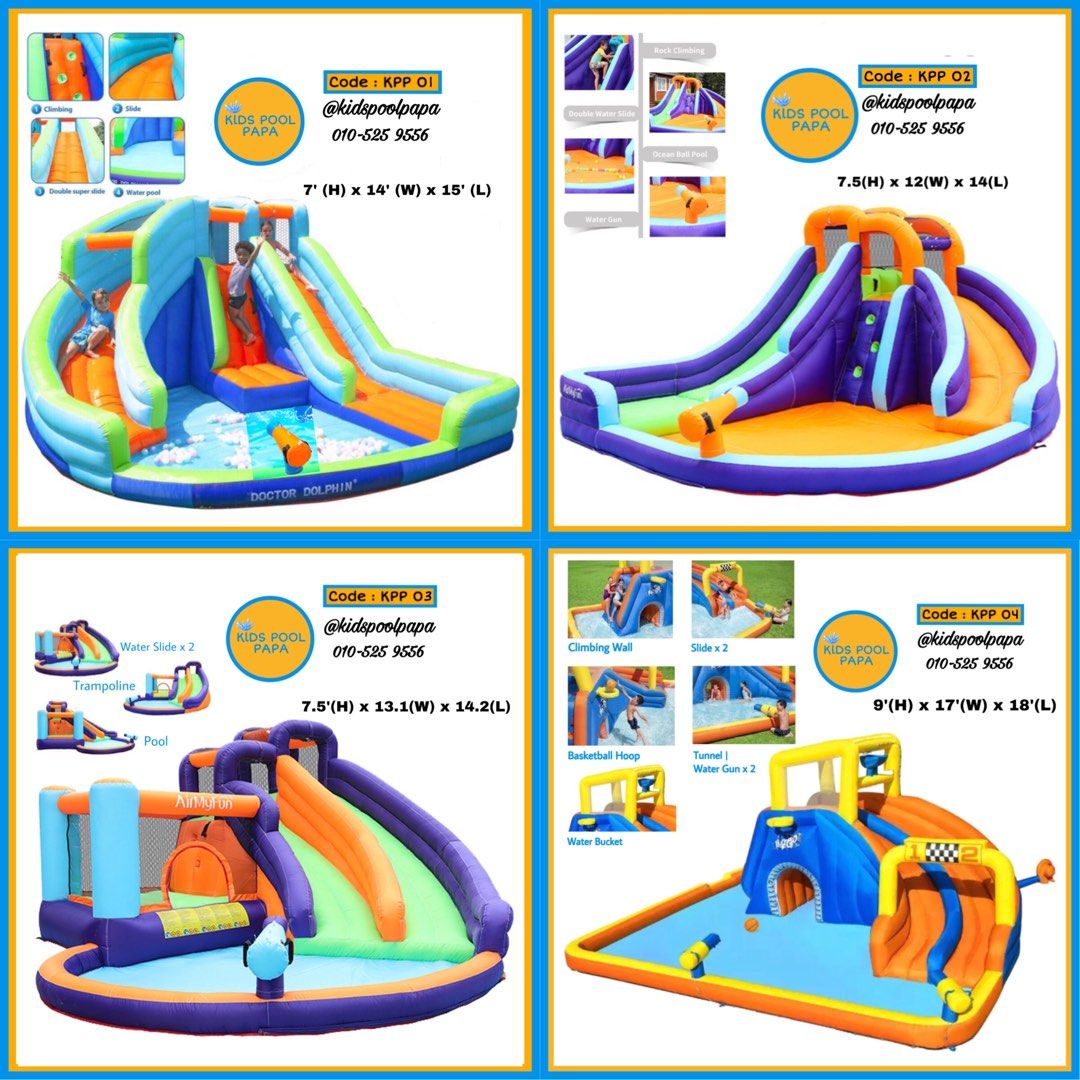 Sewa Birthday Slide Airmyfun Doctor Dolphin H20go Home Waterpark Murah ...