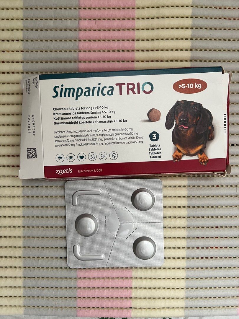 Simparica TRIO (5-10kg), Pet Supplies, Pet Food on Carousell